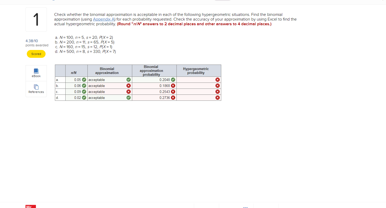 Solved Check whether the binomial approximation is | Chegg.com