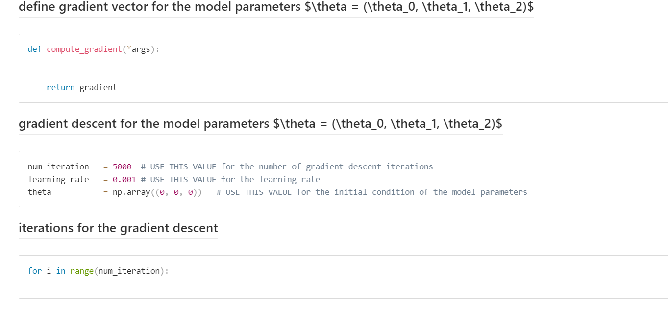 Solved complete the codes section in the notebook so that | Chegg.com