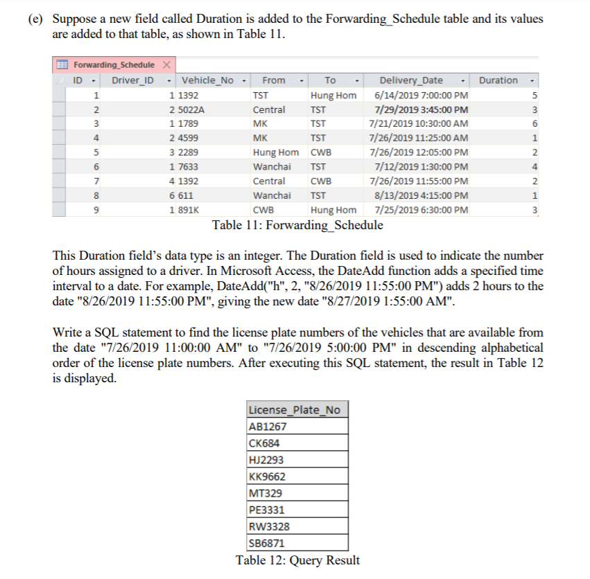 Solved Just do part d and e. Question about Oracle SQL | Chegg.com