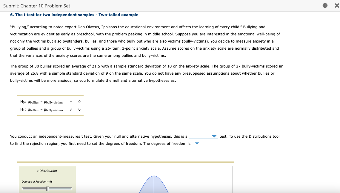 Solved The critical t-scores that form the boundaries of the | Chegg.com