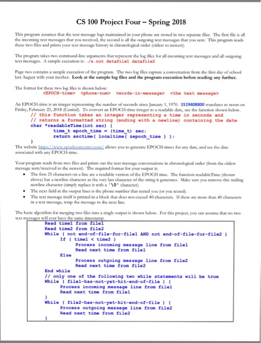 Solved This is C programming not C++. This gotta start with | Chegg.com