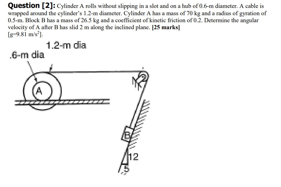 Solved Please show the FBD and the kinetic diagram. Also, | Chegg.com