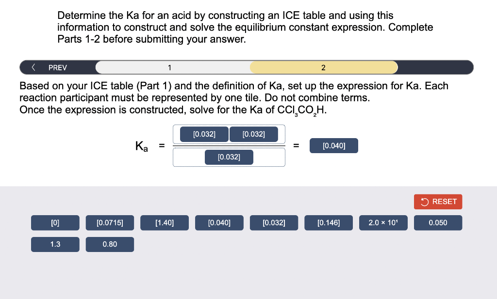 Solved Determine the Ka for an acid by constructing an ICE | Chegg.com