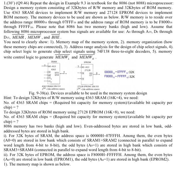 Solved 1.(30) (Q9.46) Repeat the design in Example 9.3 in | Chegg.com