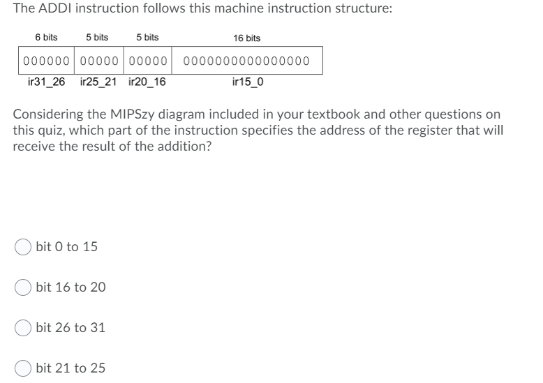 Solved Which component of MIPSzy accepts two parts of an | Chegg.com