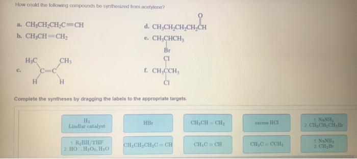 Solved How could the following compounds be synthesized from | Chegg.com