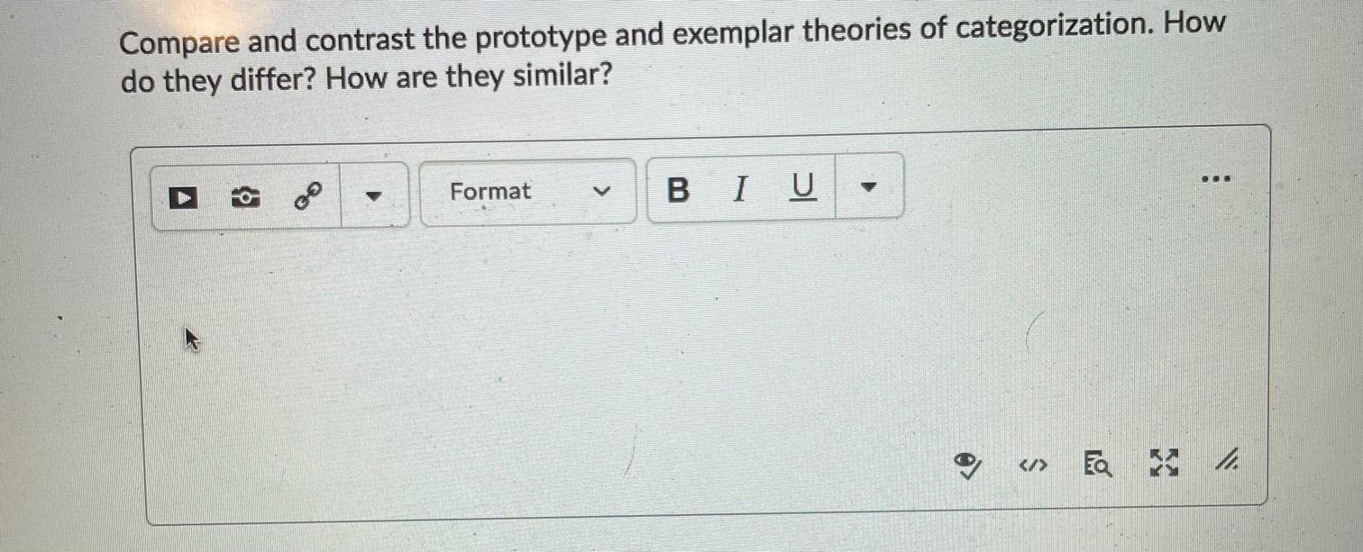 Solved Compare and contrast the prototype and exemplar | Chegg.com