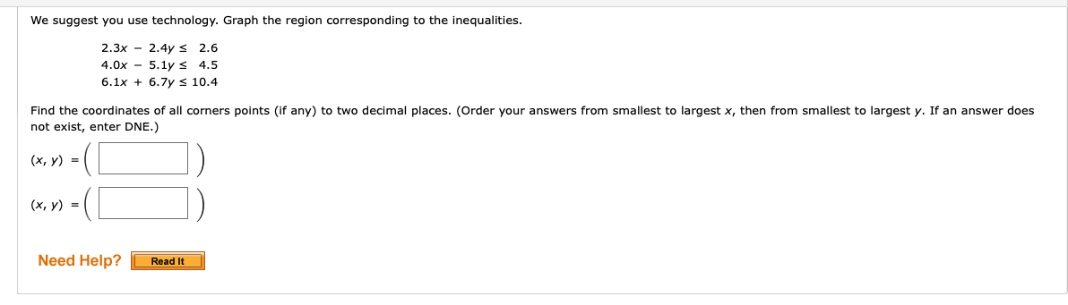 Solved We suggest you use technology. Graph the region | Chegg.com