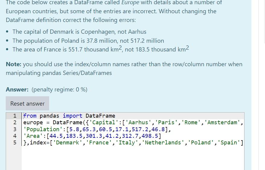Solved use .loc command in python please need to do the | Chegg.com