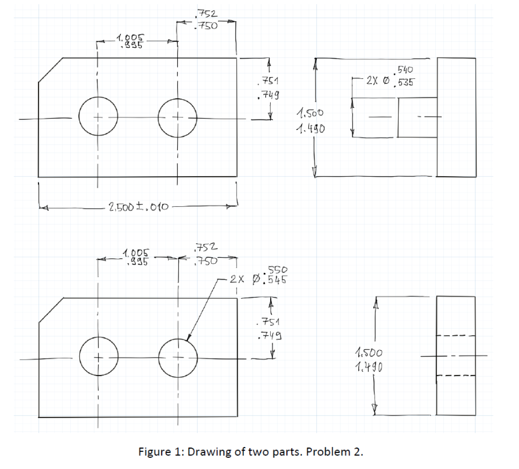Solved Problem 1Consider the two parts shown in Figure 1. | Chegg.com