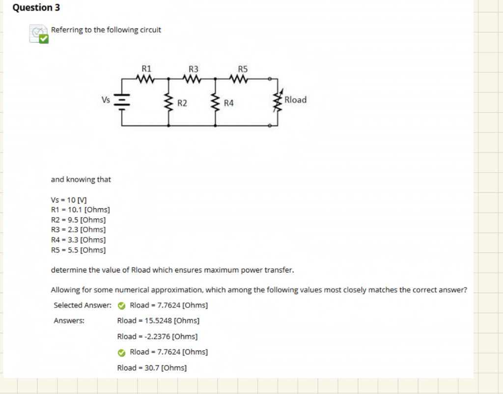 Solved Referring to the following circuit and knowing that | Chegg.com
