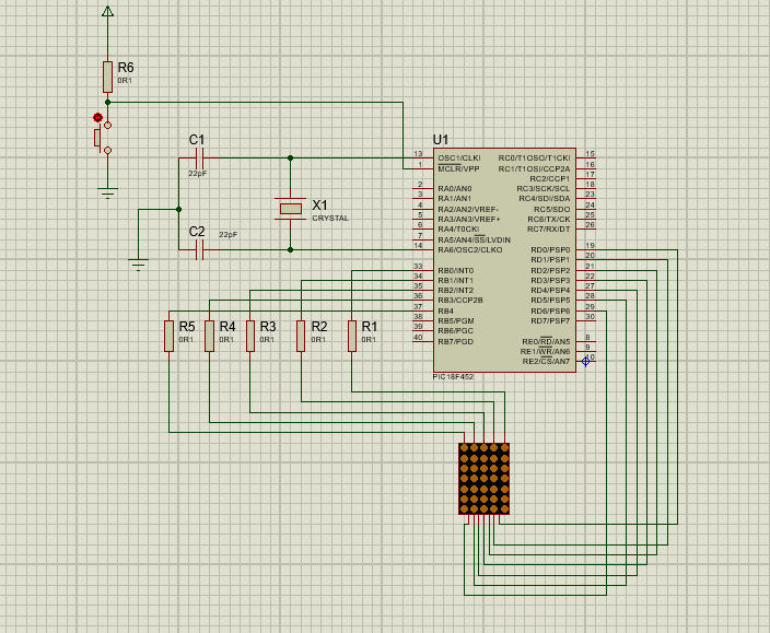 Solved I need a code for the following circuit for PIC18F452 | Chegg.com