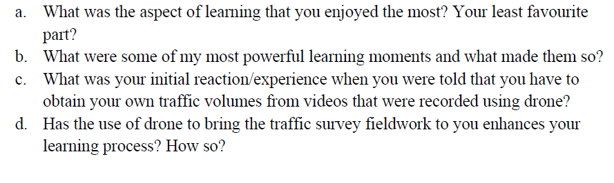 Solved a. What was the aspect of learning that you enjoyed | Chegg.com