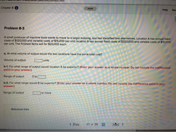 Solved tion.com/TlowC Chapter 86 Saved Help Sav Problem 8-3 | Chegg.com Solved tion.com/TlowC Chapter 86 Saved Help Sav Problem 8-3 | Chegg.com