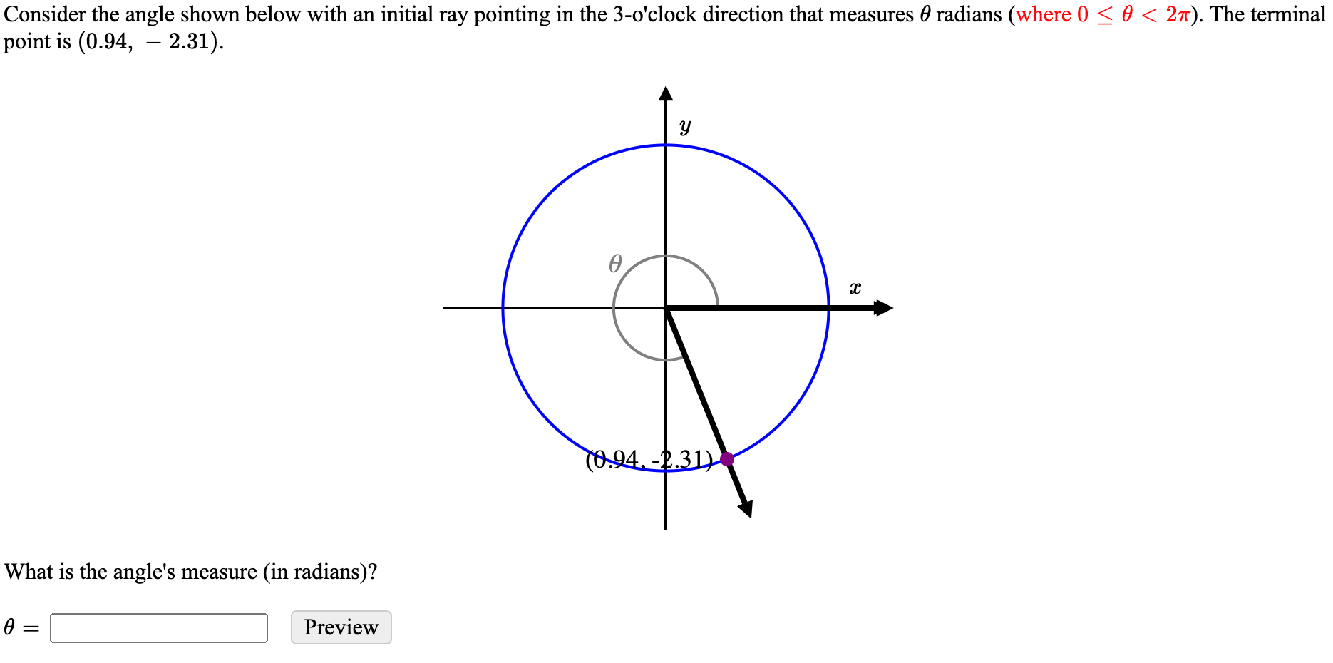 Solved Consider the angle shown below with an initial ray | Chegg.com