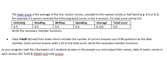 Solved Write a C++ program to calculate scores of foreign | Chegg.com