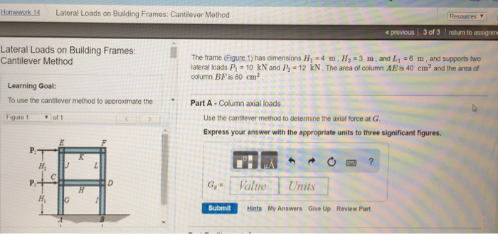 Solved Homework 14 Lateral Loads on Building Frames: | Chegg.com