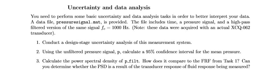 Uncertainty and data analysis You need to perform | Chegg.com