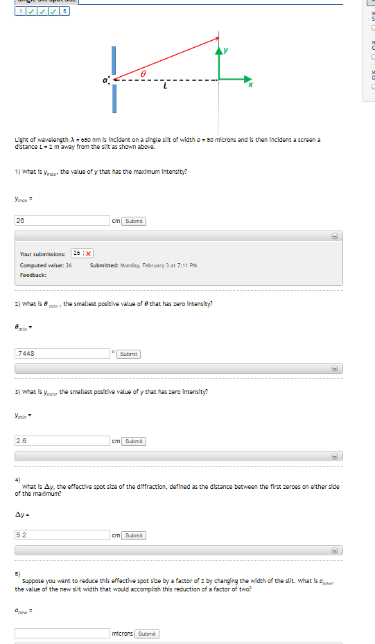 Solved nanna Light of wavelength = 650 nm is incident on a | Chegg.com