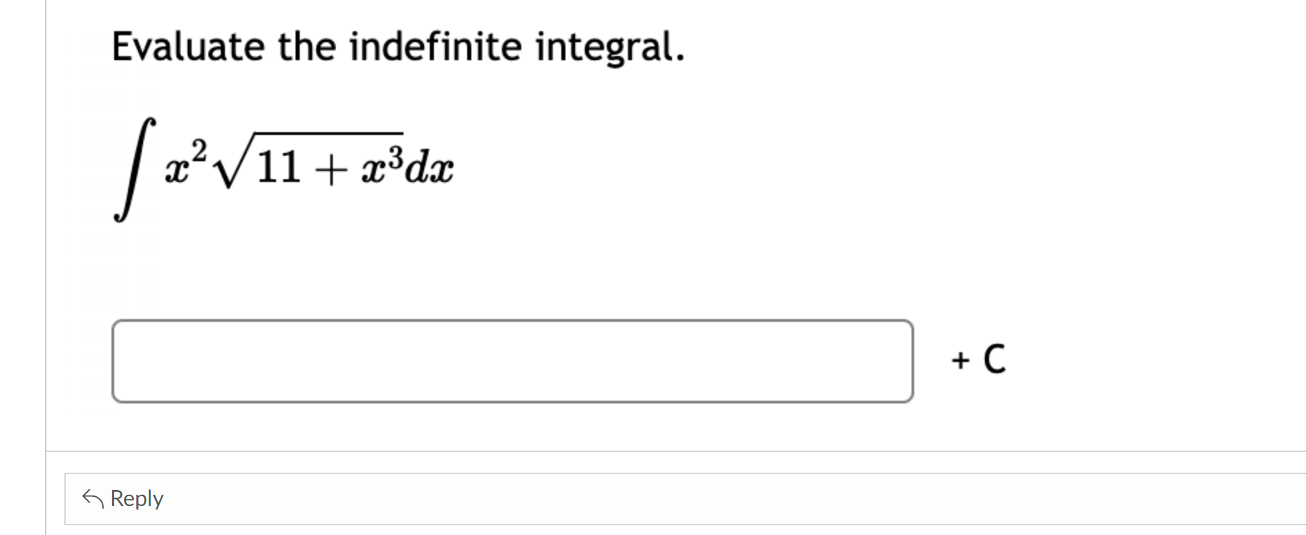 Solved Evaluate the indefinite integral. ∫x211+x3dx | Chegg.com