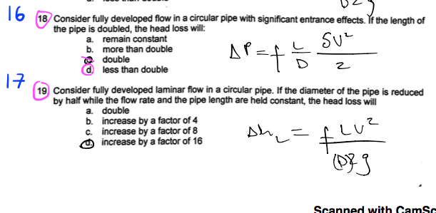Solved 16 sue AP=Le 2 + G 18. Consider fully developed flow | Chegg.com
