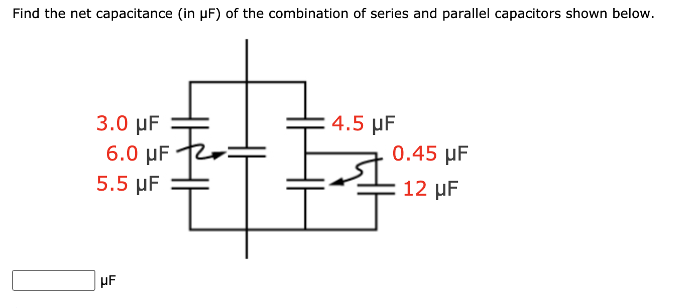 Solved Find the net capacitance (in uF) of the combination | Chegg.com