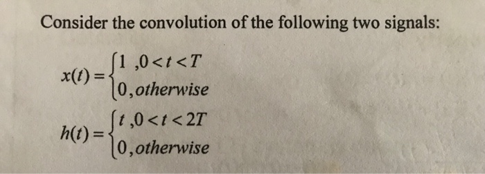 Solved Consider the convolution of the following two | Chegg.com