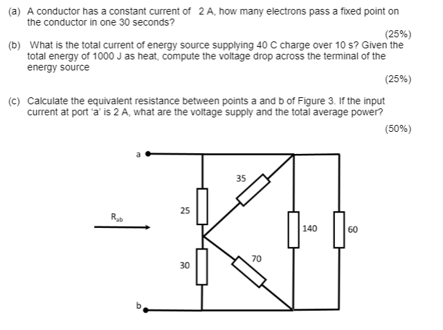 Solved (a) A conductor has a constant current of 2 A how | Chegg.com