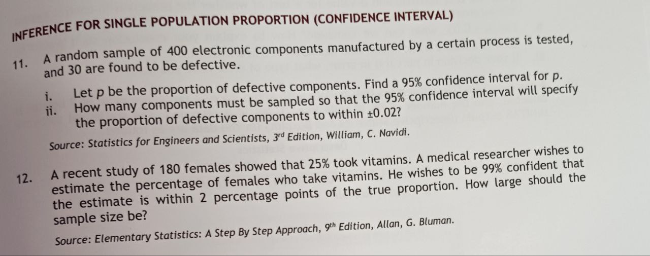 Solved INFERENCE FOR SINGLE POPULATION PROPORTION | Chegg.com
