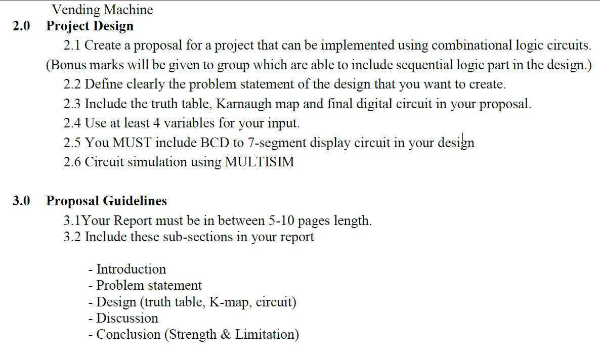 Solved Vending Machine 2.0 Project Design 2.1 Create a | Chegg.com