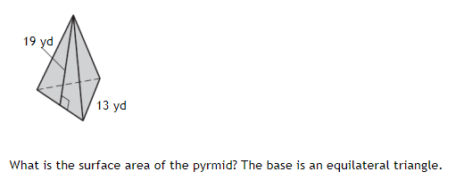 Solved What is the surface area of the pyrmid? The base is | Chegg.com