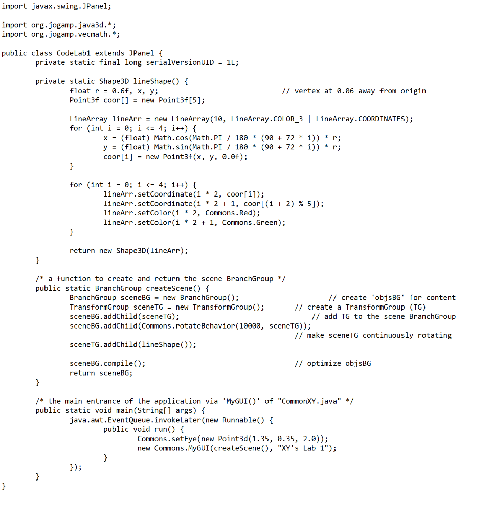 COMP2800 - Lab #1 Hello there! I'm having a bit of | Chegg.com