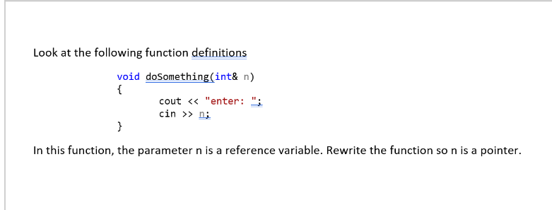 Solved Look at the following function definitions void | Chegg.com