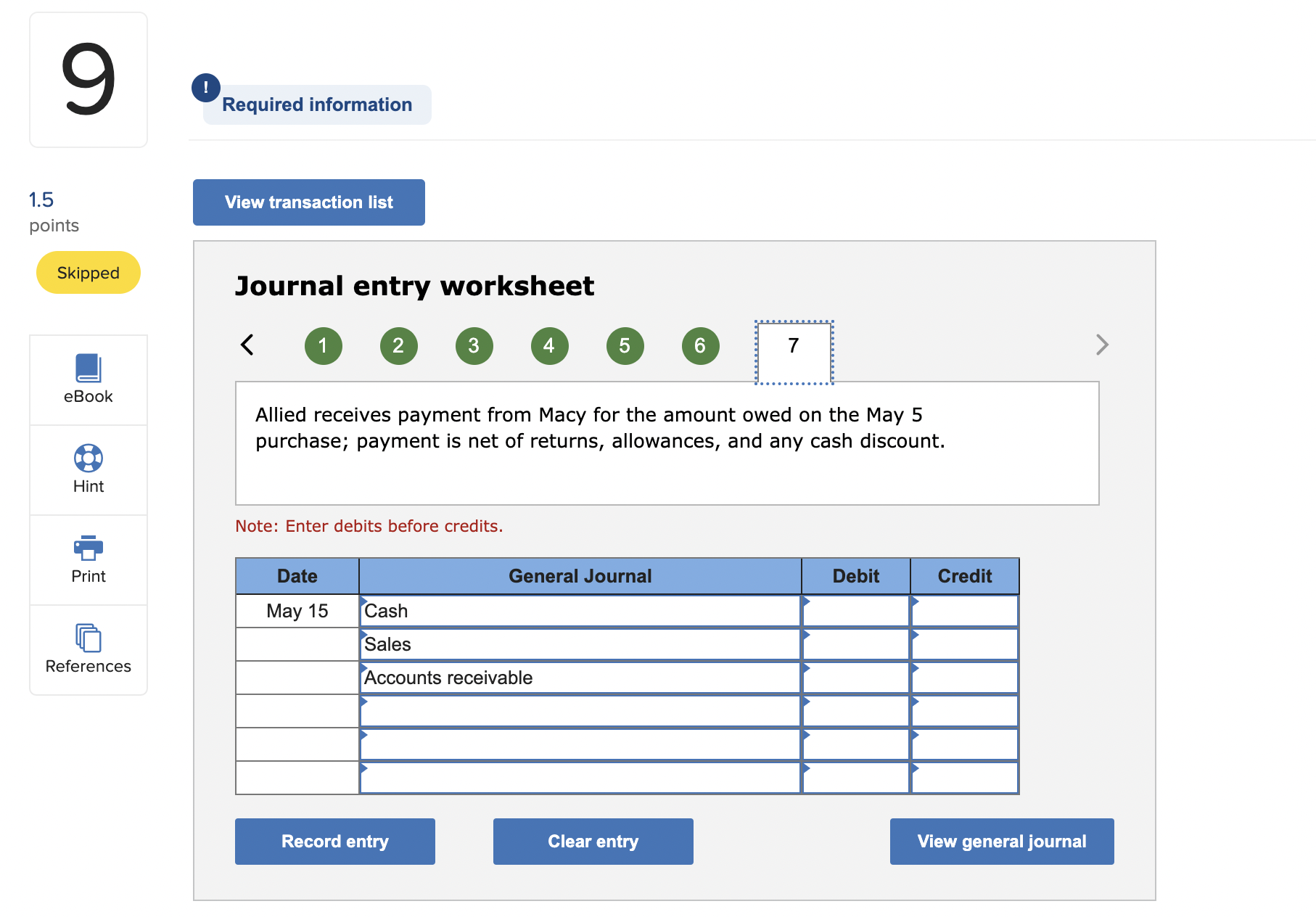 [Solved]: How do I solve ? Journal entry worksheet Allied r