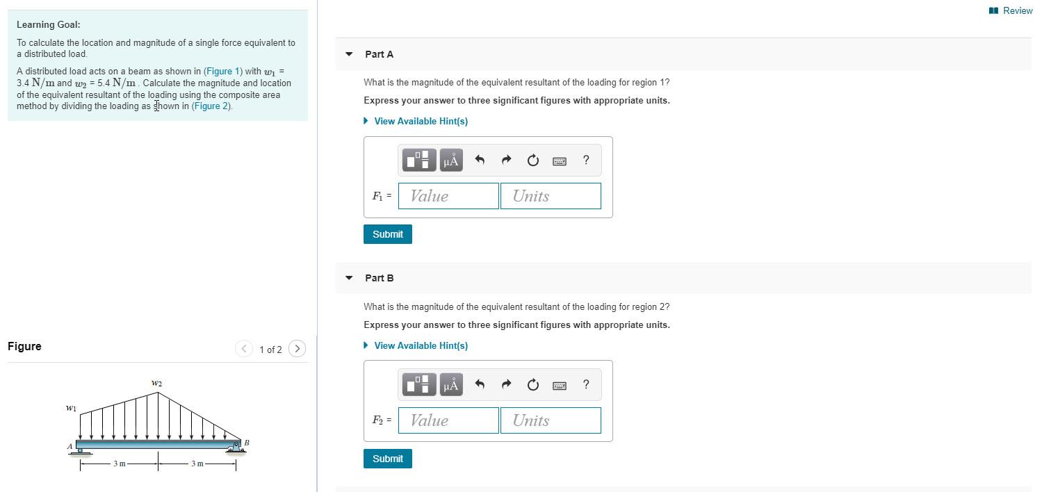 Solved A Review Learning Goal: To calculate the location and | Chegg.com