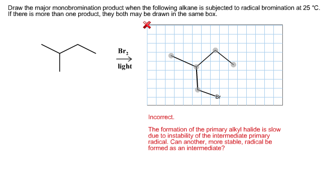 Solved Draw the major monobromination product when the | Chegg.com
