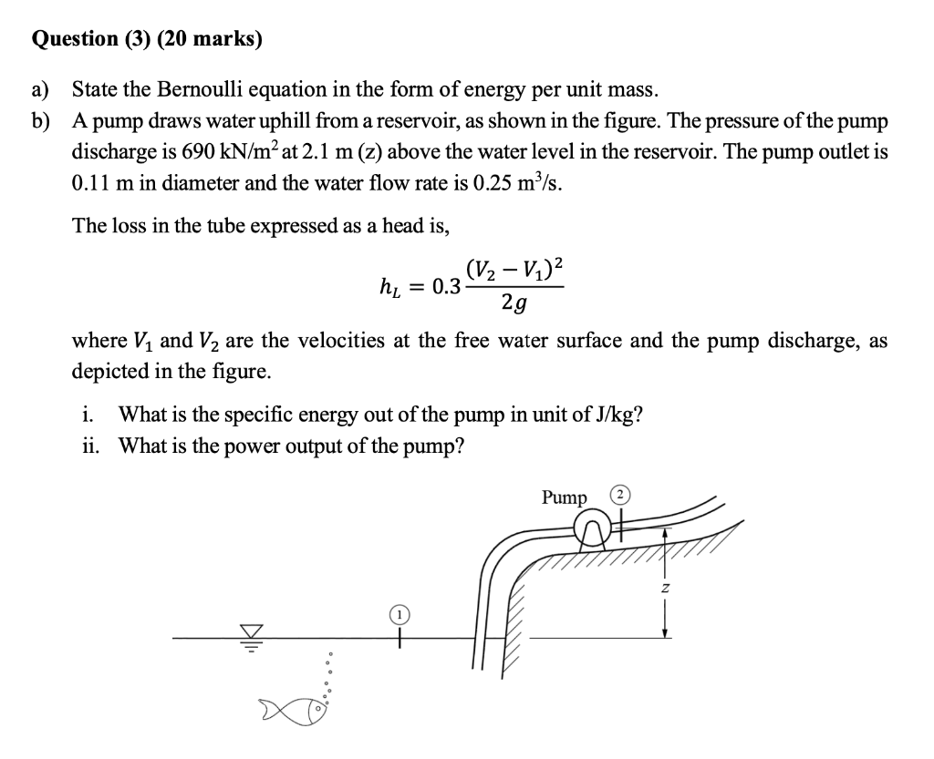 Solved State the Bernoulli equation in the form of energy | Chegg.com