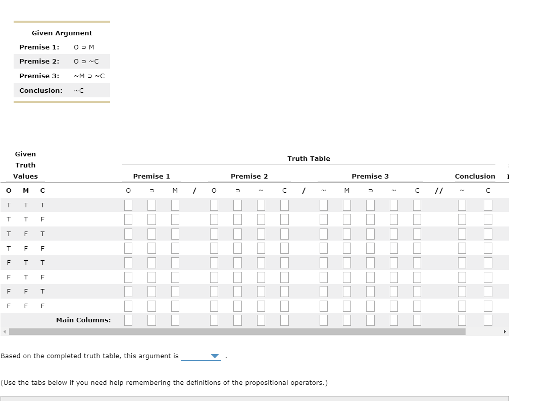 Solved 6 Truth Table For Validity 8 Rows You Can Use A Chegg