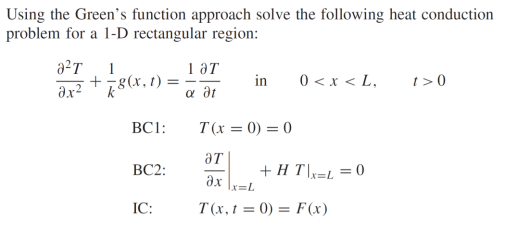 Solved Using the Green's function approach solve the | Chegg.com