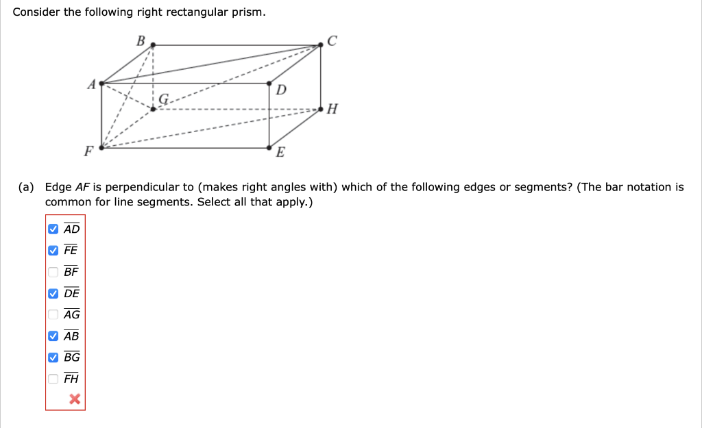 Solved Consider the following right rectangular prism. B с A | Chegg.com