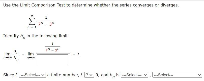 Solved Use the Limit Comparison Test to determine whether | Chegg.com