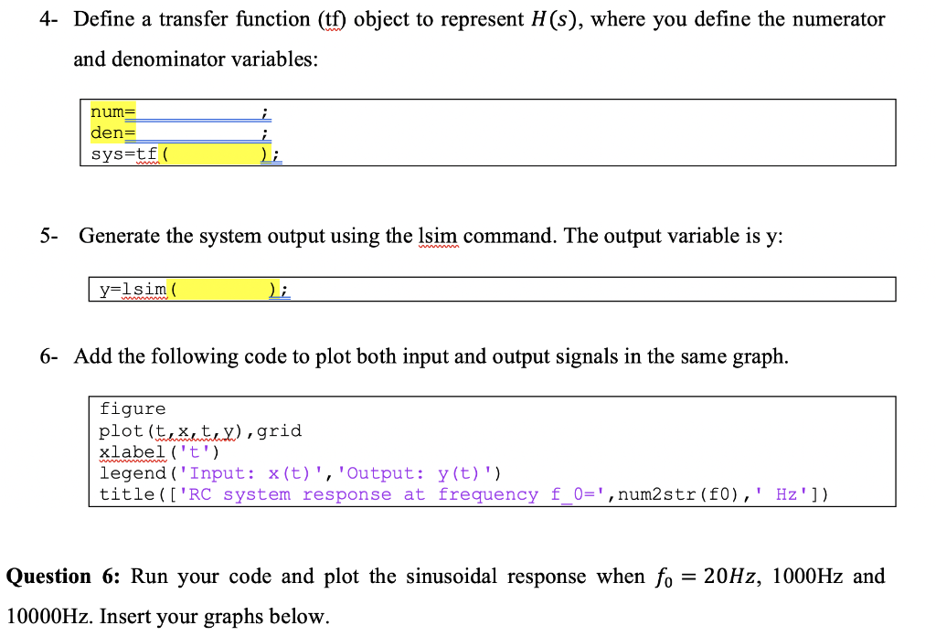 1. MatLab Simulation of the Active LPF In this part, | Chegg.com