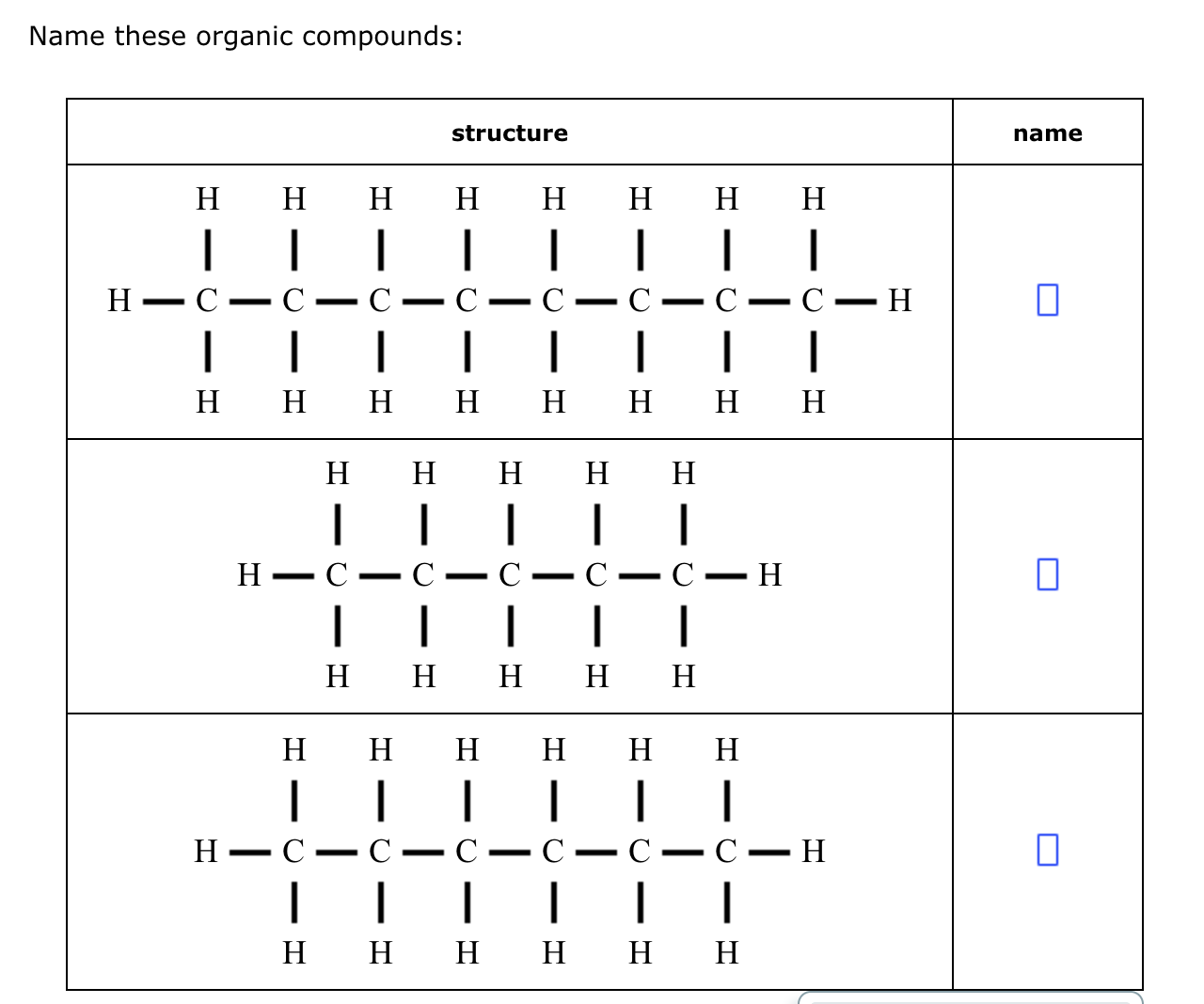 Solved Name these organic compounds: | Chegg.com