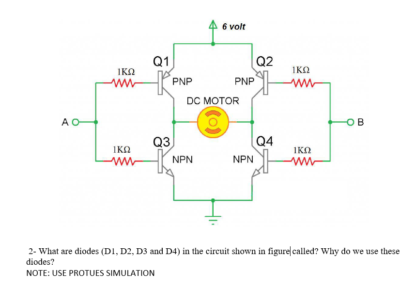 Solved 2- What are diodes (D1, D2, D3 and D4) in the circuit | Chegg.com