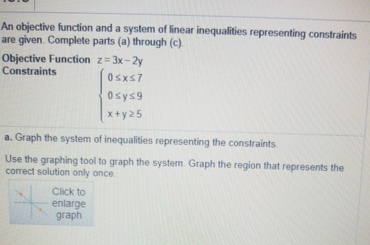 Solved An objective function and a system of linear | Chegg.com