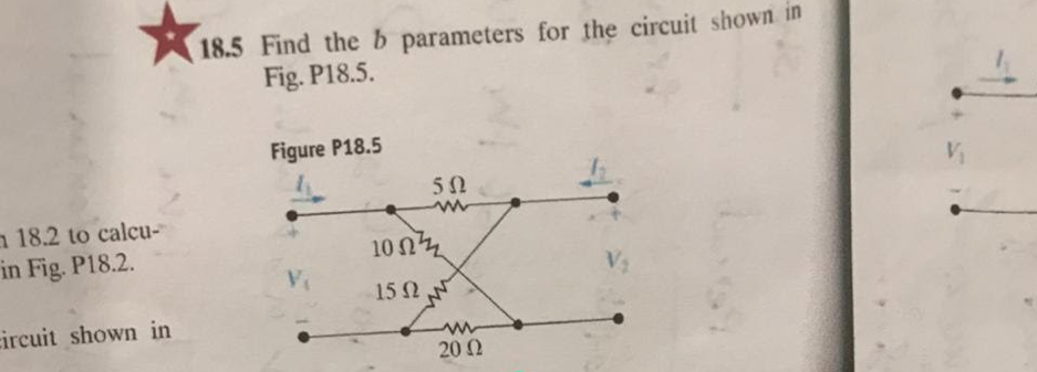 Solved 18.5 Find the b parameters for the circuit shown in | Chegg.com