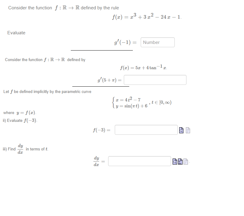 Solved Consider the function f:R + R defined by the rule | Chegg.com
