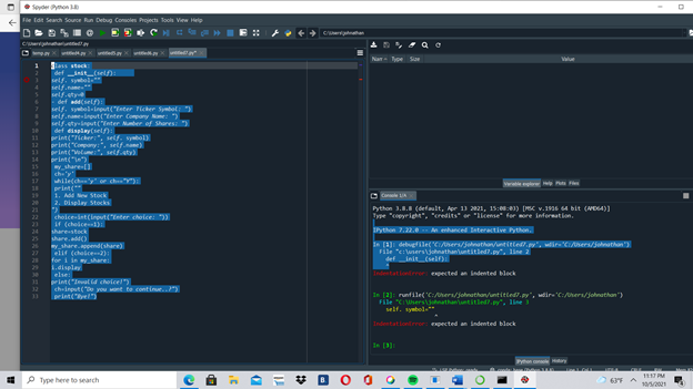 Solved can someone fix this code for me indentation errors | Chegg.com