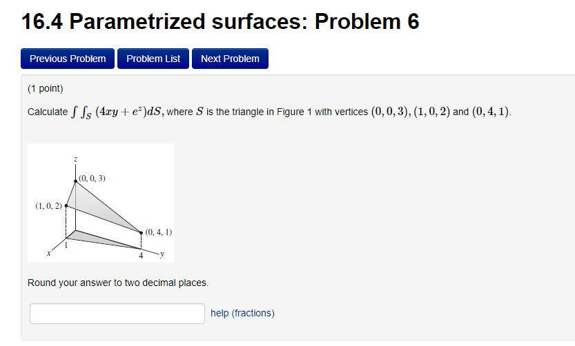 Solved 16 4 Parametrized Surfaces Problem 5 Previous