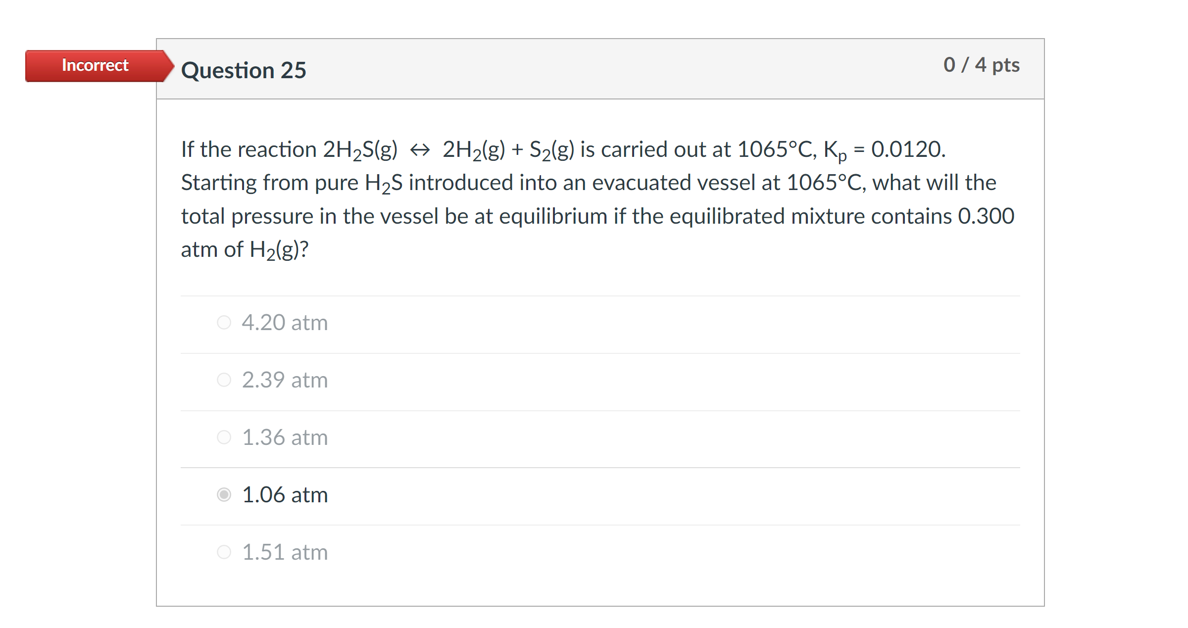 Solved If the reaction 2H2 S( g)↔2H2( g)+S2( g) is carried | Chegg.com